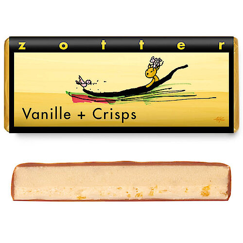 Hand-scooped Chocolates - Vanilla + Crisps | Zotter Schokolade