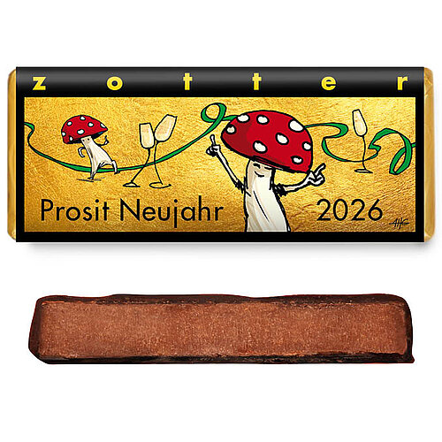 Handgeschöpfte Schokoladen - Prosit Neujahr 2026 | Zotter Schokolade